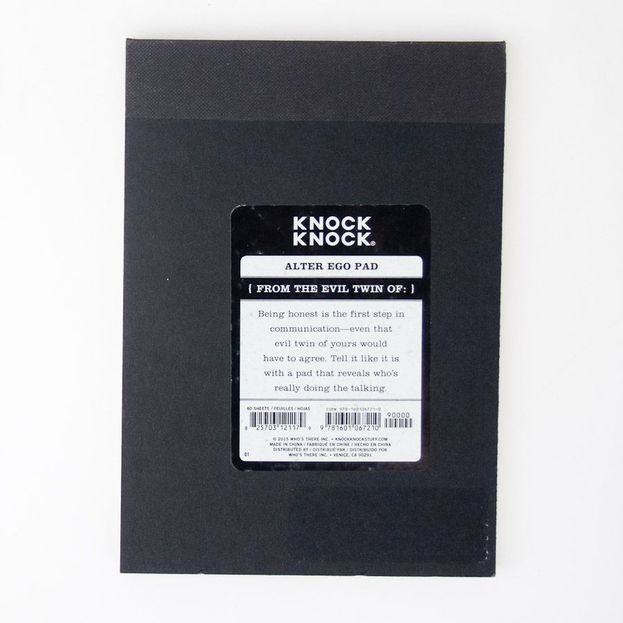 Knock Knock Alter Ego Pad - From the Evil Twin Of: